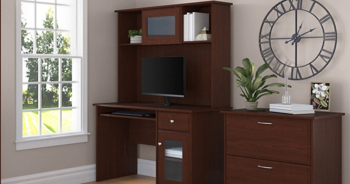 Cabot Computer Desk w/ Hutch Just $109 Shipped on Overstock.com ...