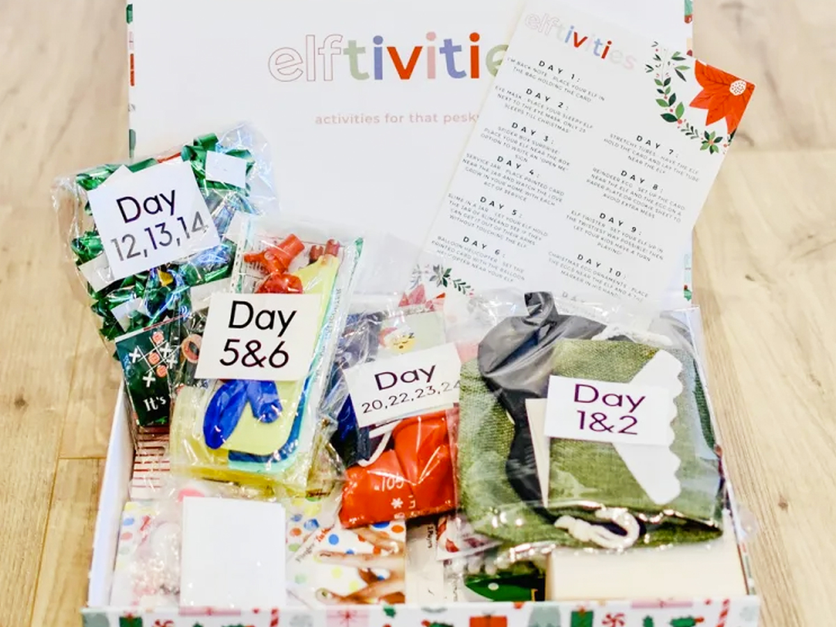 How FUN is This?! 24-Day Elf Activity Box with Props for Your Kiddo's ...