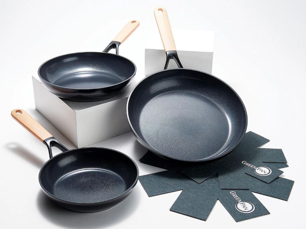 GreenPan 3-Piece Nonstick Fry Pan Set from $32 Shipped for New QVC ...