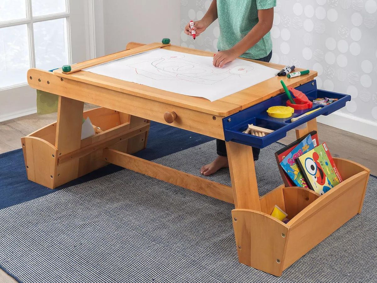 KidKraft Drying Rack & Art Storage Table Just $80.65 Shipped (Reg. $218 ...