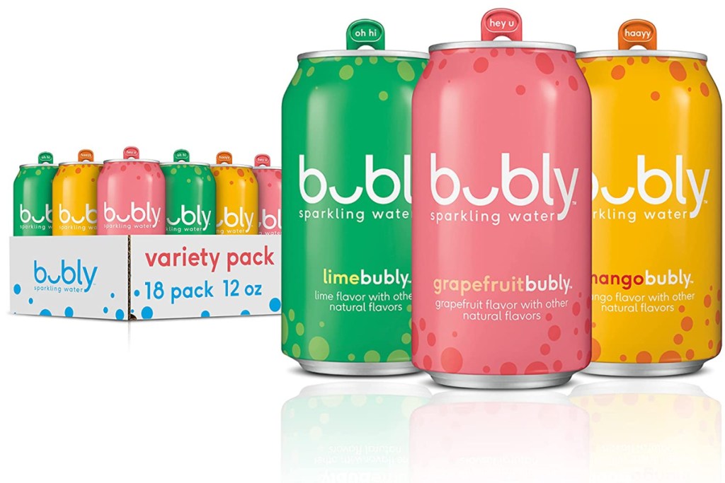 Bubly Sparkling Water 18-Count Variety Pack Just $9 Shipped for Amazon ...