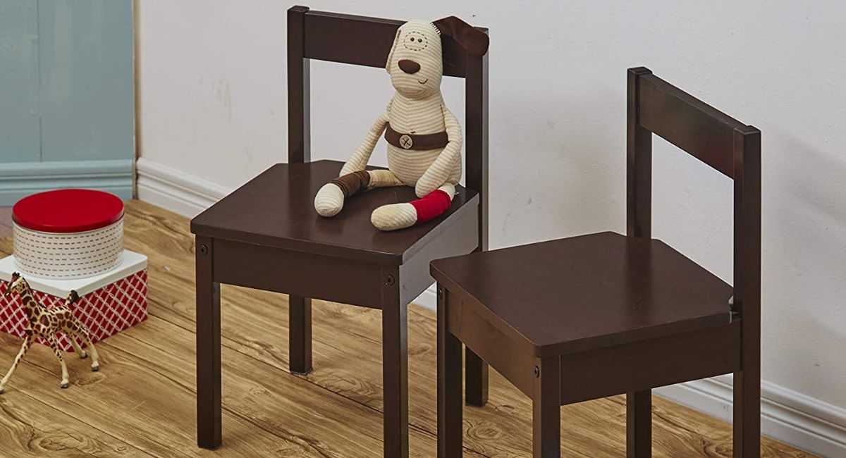 Amazon Basics Solid Wood Kid Chairs 2-Pack Only $19 (Regularly $38) | Hip2Save