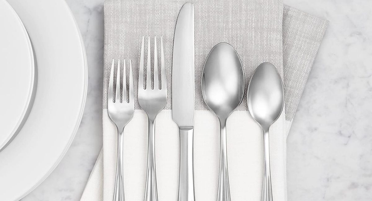 Amazon Basics 20-Piece Stainless Steel Flatware Set Only $10 (Regularly $20) | Hip2Save