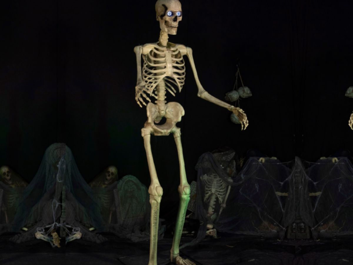 Towering 8-Foot Skeleton Halloween Decoration Only $174.99 Shipped ...