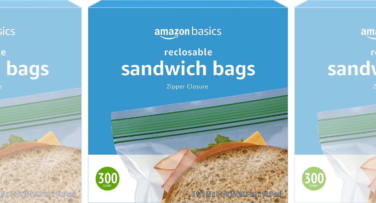Amazon Basics Sandwich Bags 300-Count Box Only $6 Shipped | Hip2Save