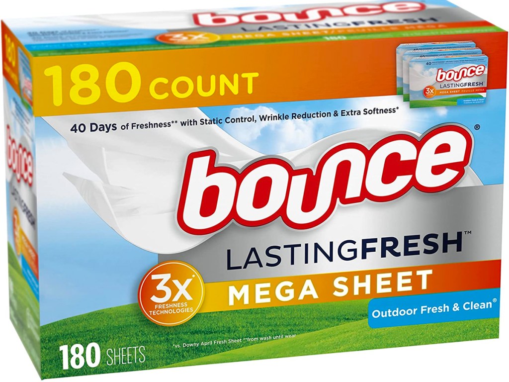 Bounce Mega Dryer Sheets 200-Count Box Only $6.35 Shipped on Amazon ...