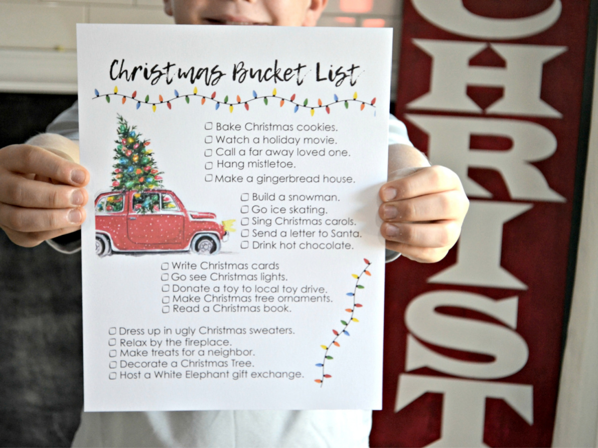 Print Your Free Christmas Bucket List - Fun Holiday Activities