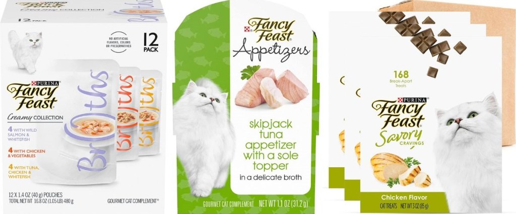 Fancy Feast Grain Free Wet Cat Food 12-Count Variety Pack Only $8.99 ...