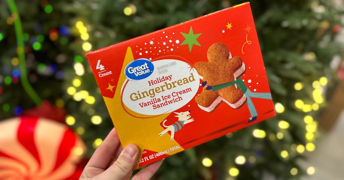 *NEW* Walmart Holiday Frozen Treats | Gingerbread Ice Cream Sandwiches ...