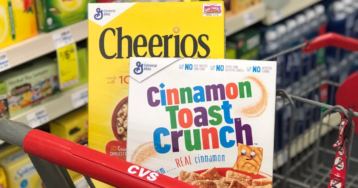 General Mills Cereal Only 99¢ Each After Cash Back at CVS