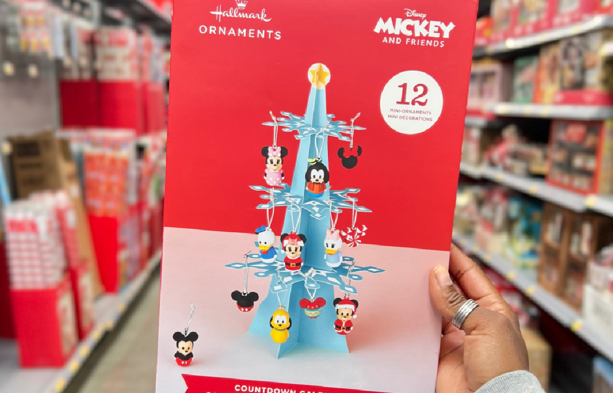 Hallmark Disney Tabletop Countdown Calendar w/ 12 Ornaments Only $21 on ...