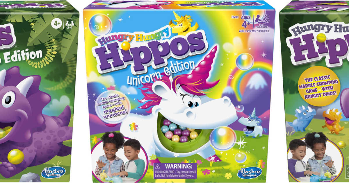 Limited Edition Hungry Hungry Hippos Unicorn or Dino Games Available ...