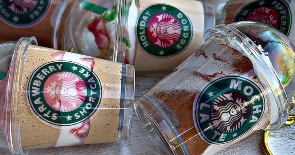 Starbucks Inspired Mini Coffee Keychains Just $10.88 Shipped | Cute ...