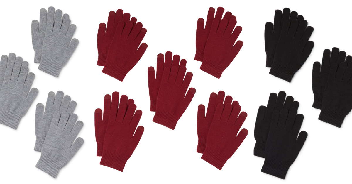 Time and Tru Touch Screen Gloves 5-Pack Only $6.49 on Walmart.com (Just ...