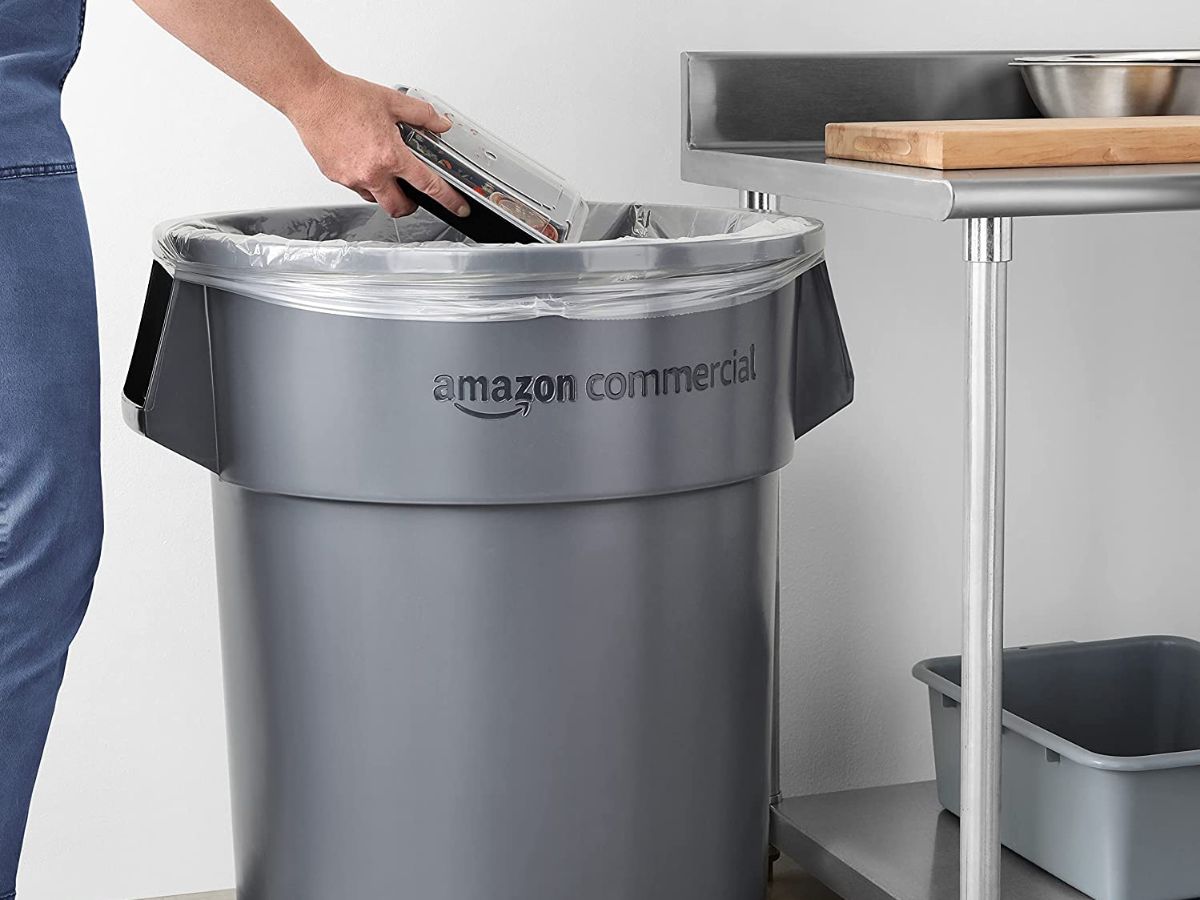 Amazon Commercial Heavy Duty Garbage Can 4-Pack Only $93 Shipped ...