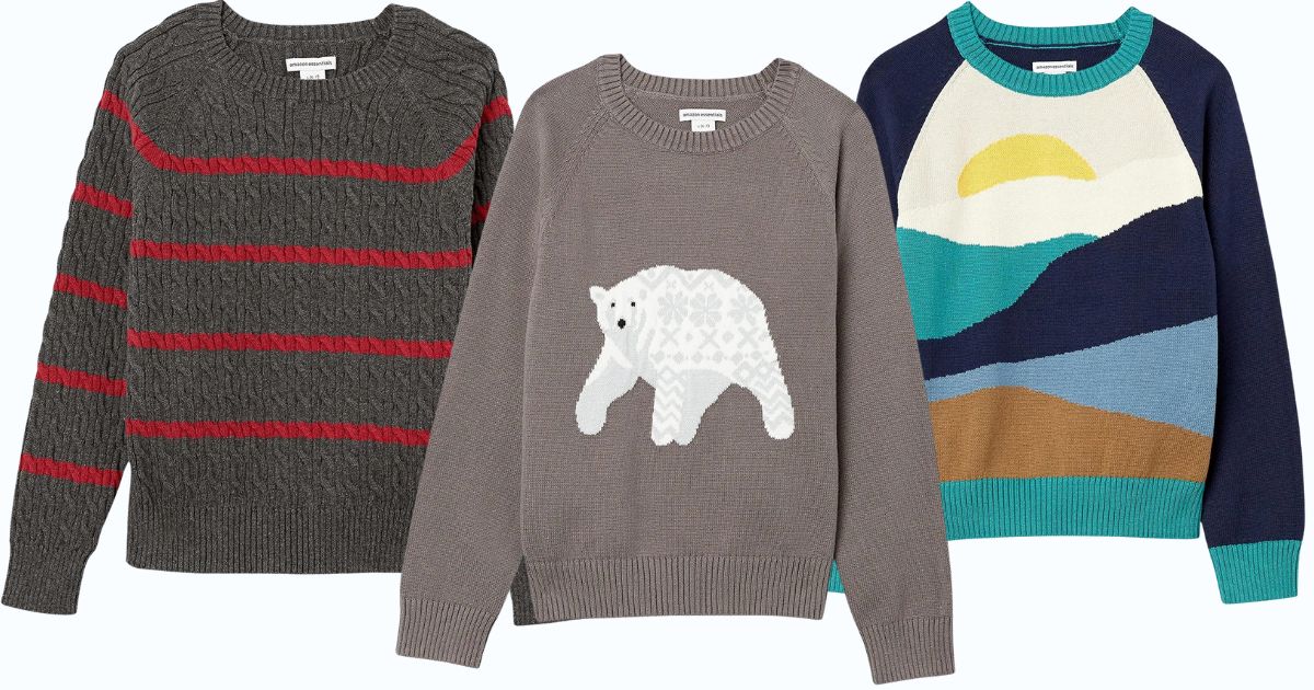 Amazon Essentials Boys & Toddlers Crew Neck Sweaters from $11 ...