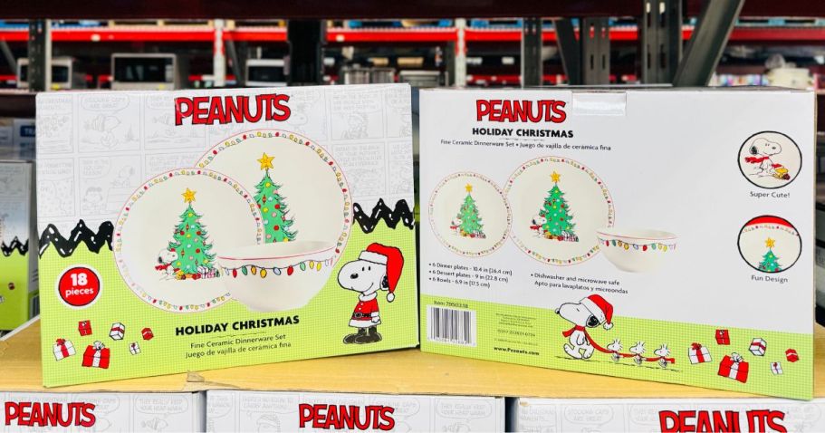 Peanuts Christmas 18-Piece Dinnerware Set Just $39.94 at Sam's Club ...