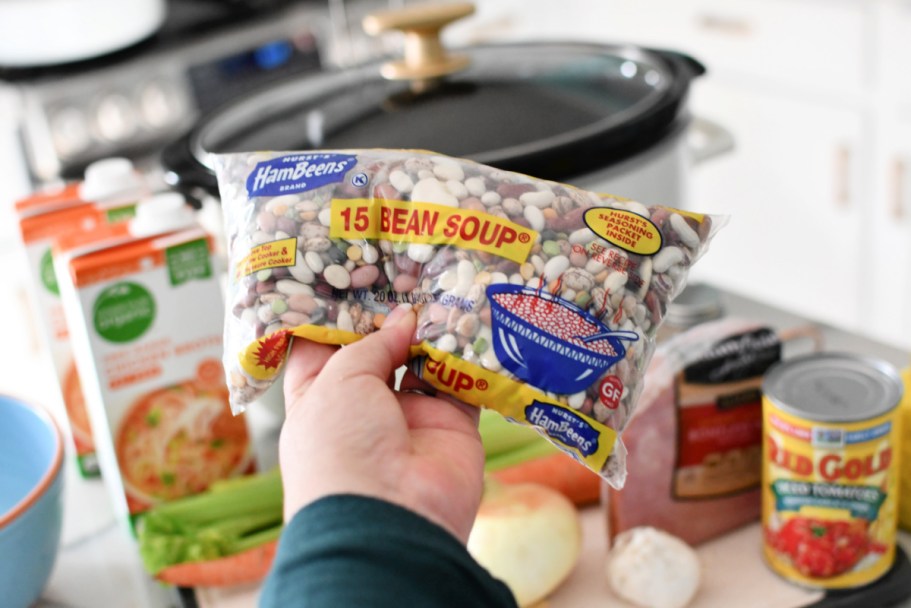 15 Bean Soup is the Perfect Budget Meal to Make in the CrockPot!