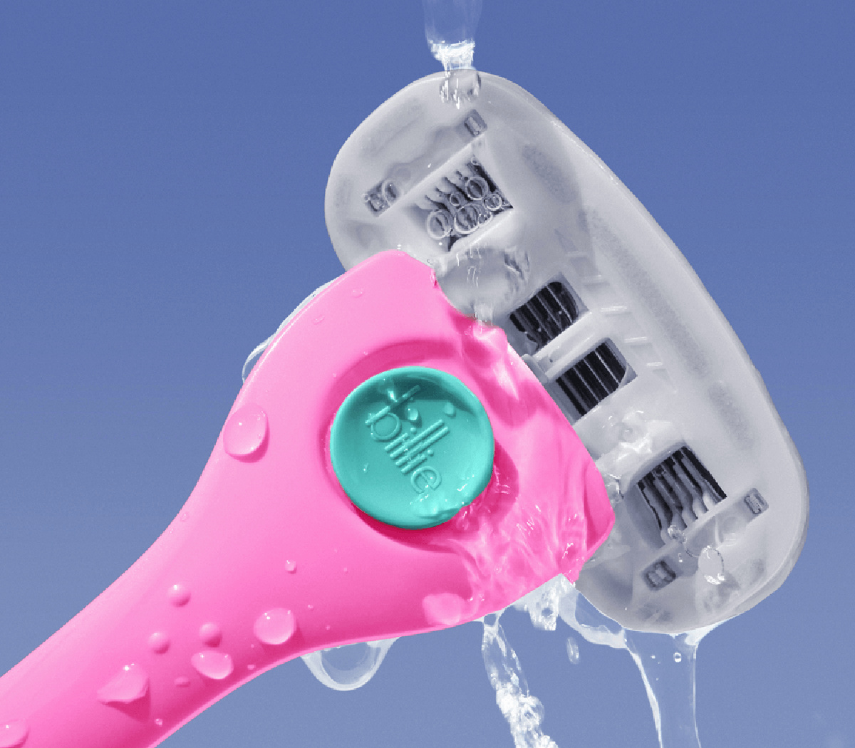 WOW! Billie Ergonomic Razor, 2 Blade Refills, & Magnetic Shower Holder ...