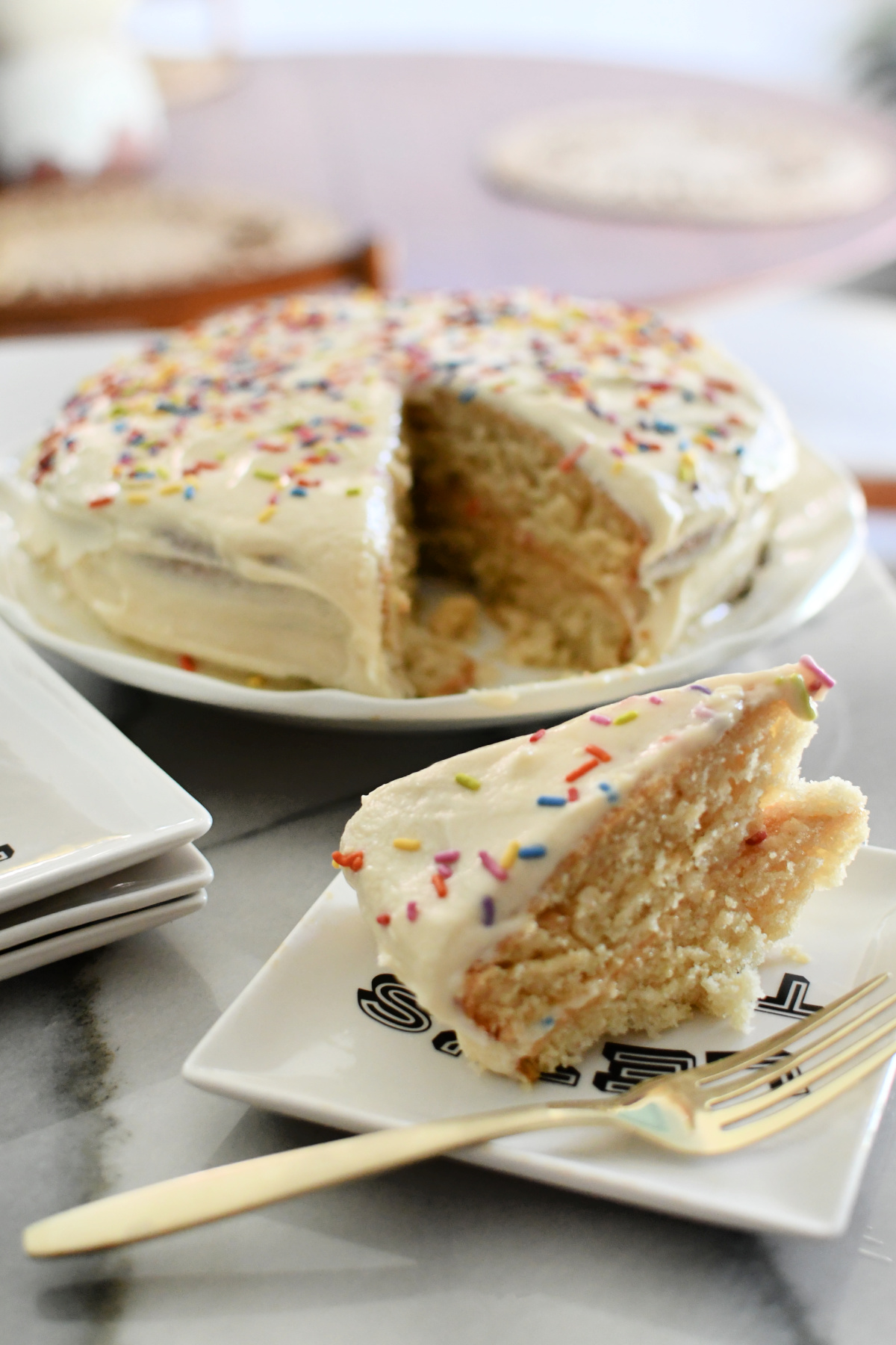 The Best Vanilla Wacky Cake Recipe is Dairy-Free and Vegan!