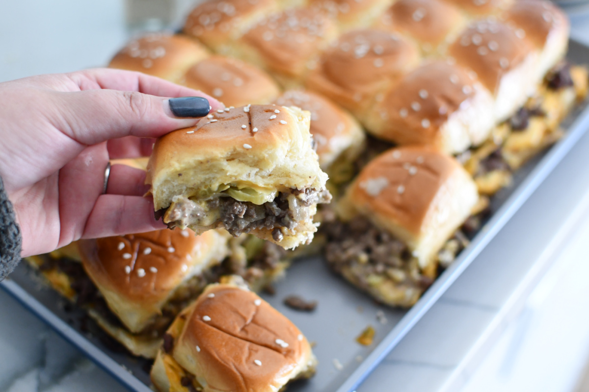 Bake Mini Big Mac Sliders For a Crowd Using Hawaiian Rolls!