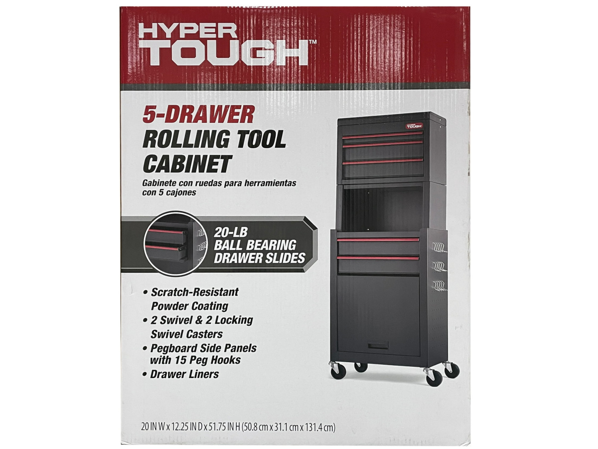 Hyper Tough 5-Drawer Rolling Tool Chest & Cabinet Just $79 Shipped on ...