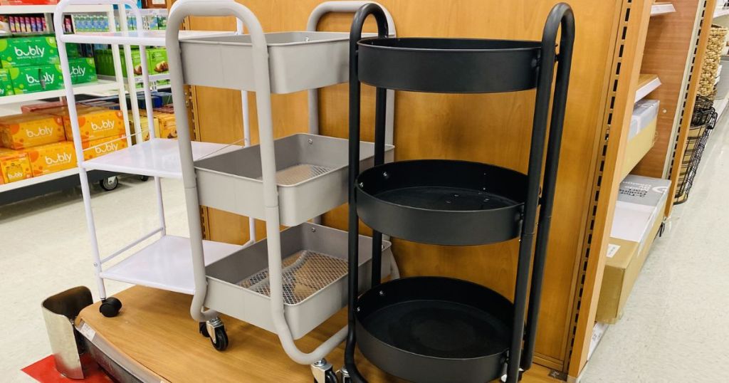 Target 3-Tier Utility Carts from $15 | Perfect for Organizing Small Spaces