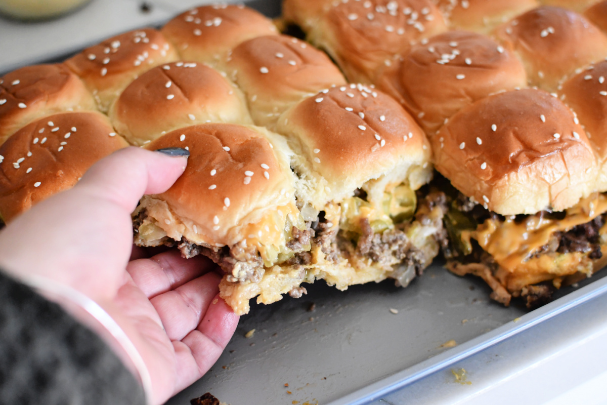 Bake Mini Big Mac Sliders For a Crowd Using Hawaiian Rolls!