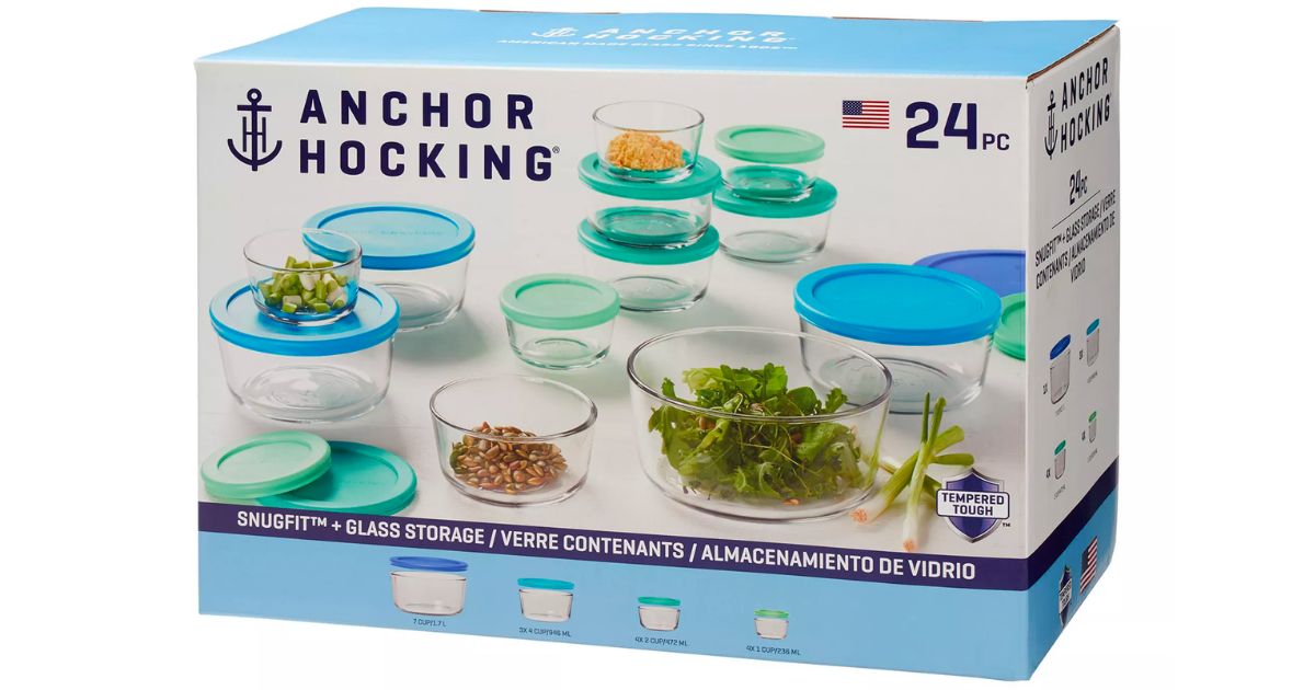 Anchor Hocking Glass Storage 24-Piece Set Only $26 Shipped (Regularly ...