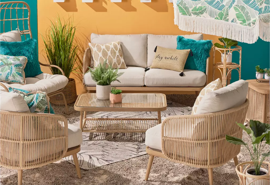 Save Hundreds on Big Lots Patio Furniture | Wicker 4-Piece Set ONLY ...