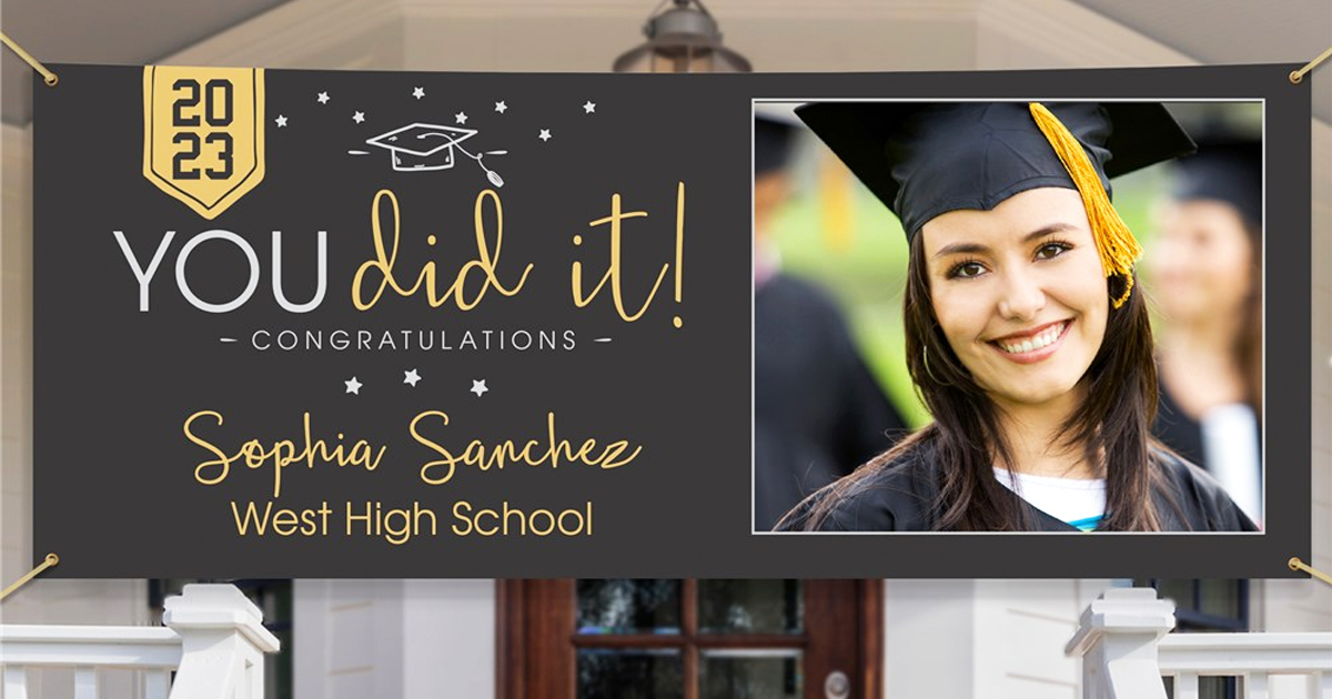 Custom Graduation Banners from $14.99 on Groupon (Personalize w/ Photos ...