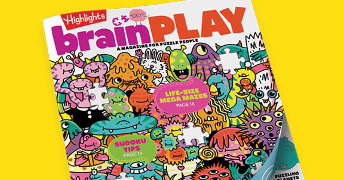 Highlights BrainPlay Puzzle Magazine 1-Year Subscription Only $14.99 ...
