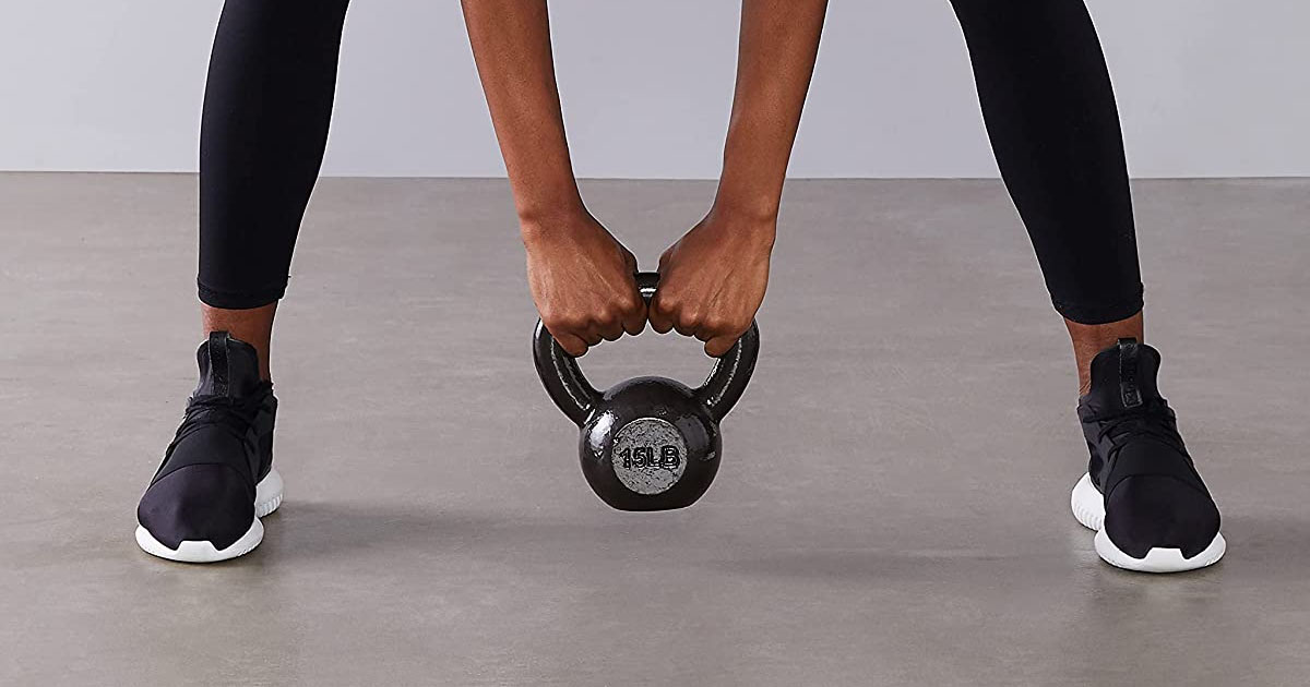 Amazon Basics Cast Iron 15-Pound Kettlebell Only $15 (Regularly $23 ...