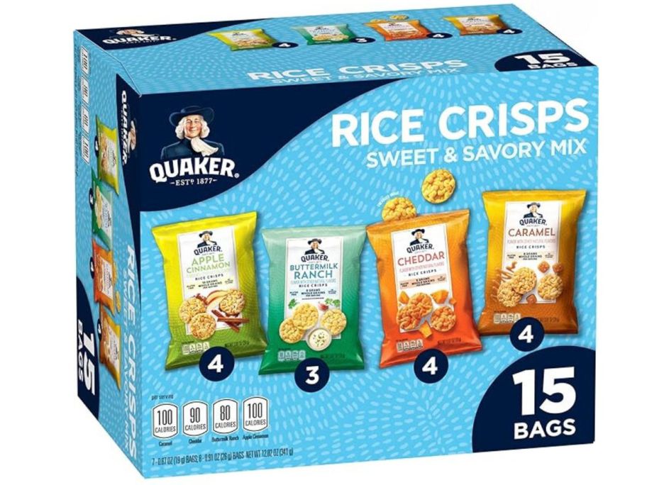Quaker Rice Crisps 15-Count Variety Pack Only $9.29 on Amazon | Hip2Save