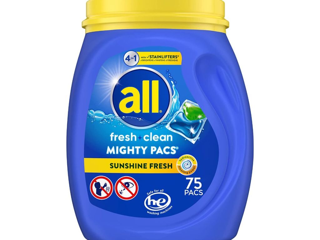 All Mighty Detergent Pacs 75-Count Tub Only $10.42 Shipped on Amazon ...
