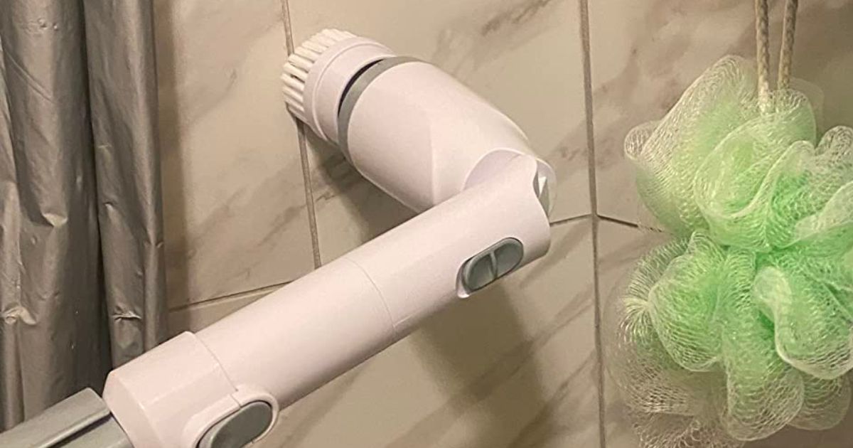 Electric Spin Scrubber w/ 5 Brush Heads Only $33.74 Shipped on Amazon ...