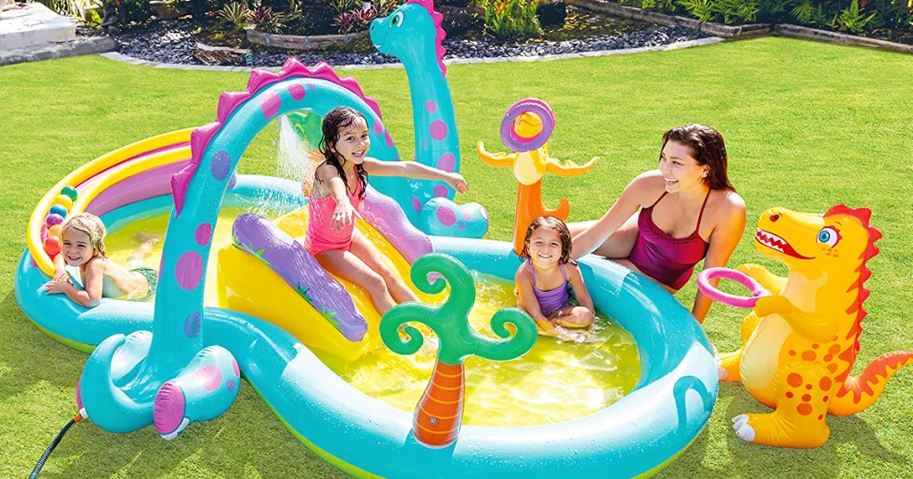 Intex Inflatable Kids Pool Only $34.99 (Reg. $50) | Dinosaur & Tropical ...