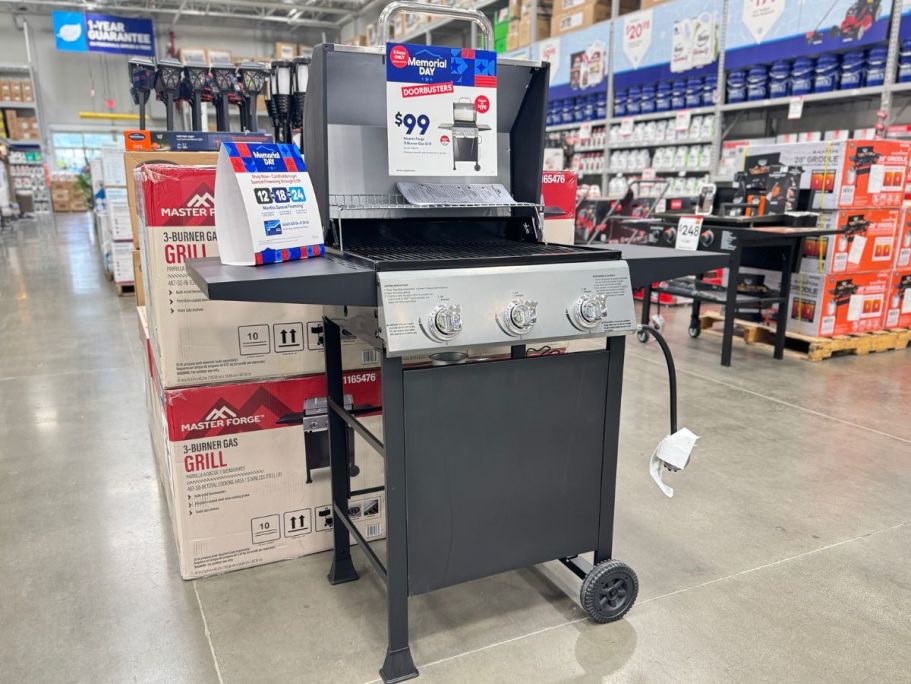 Propane 3-Burner Gas Grill ONLY $99 at Lowe's (Regularly $179) | Hip2Save
