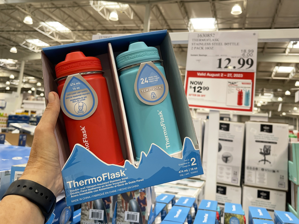 ThermoFlask 16oz Water Bottles 2-Pack Only $12.99 at Costco (Regularly ...