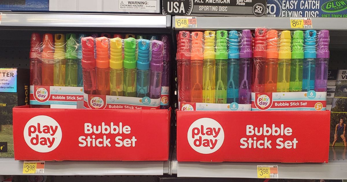 Play Day Bubble Sticks 6-Count Only $3.98 on Walmart.com | Hip2Save