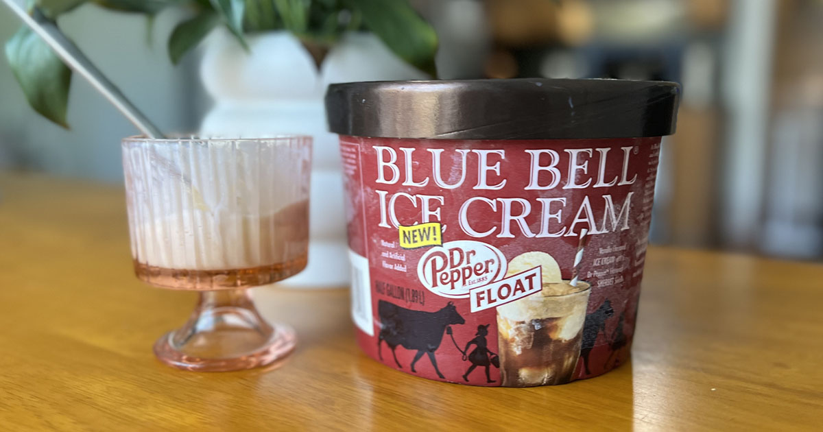 NEW Blue Bell Dr Pepper Float Ice Cream Now Available in Stores | Hip2Save