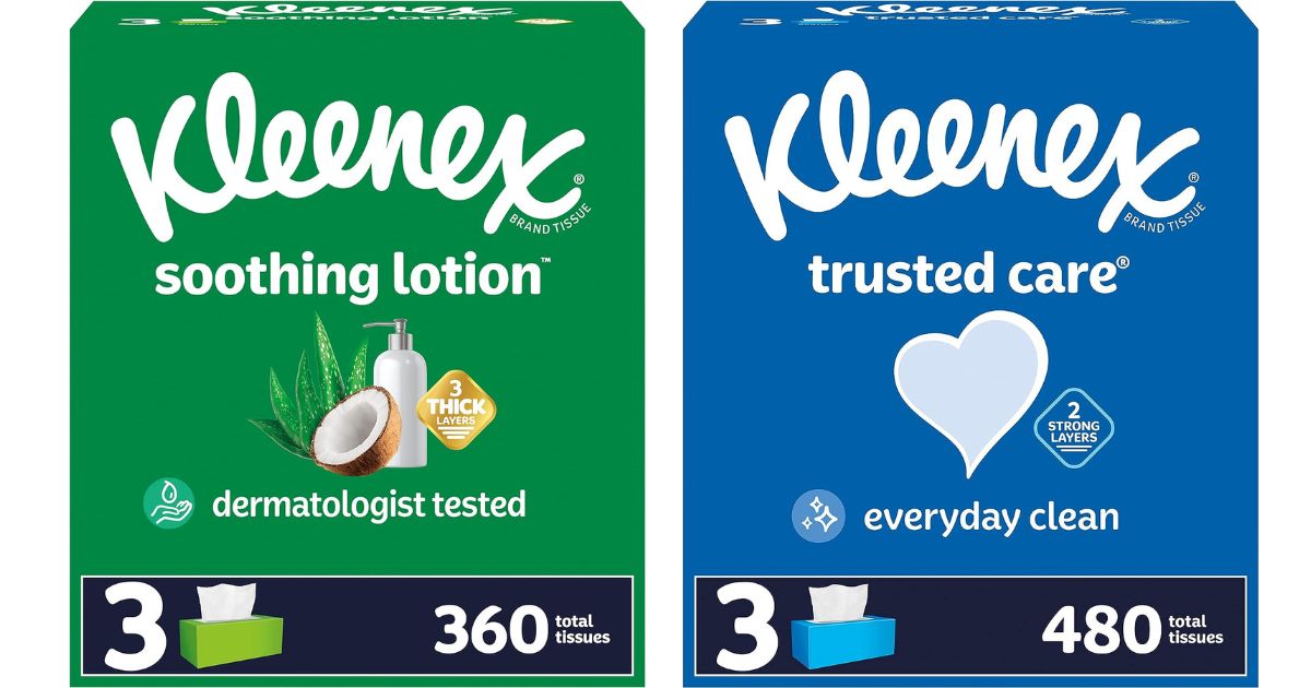 Kleenex 3-Pack Only $4.74 Shipped on Amazon (360 Tissues Total) | Hip2Save