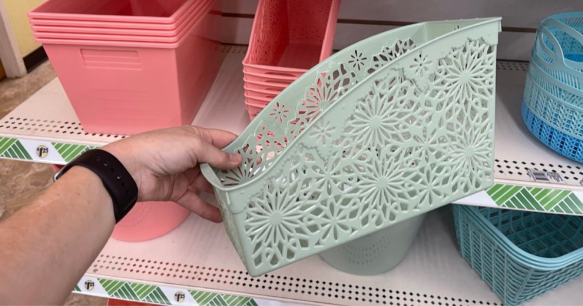 Get Organized for Less: Dollar Tree Storage Baskets Only $1.25! | Hip2Save