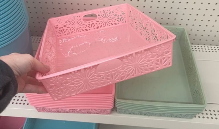 Get Organized for Less: Dollar Tree Storage Baskets Only $1.25! | Hip2Save