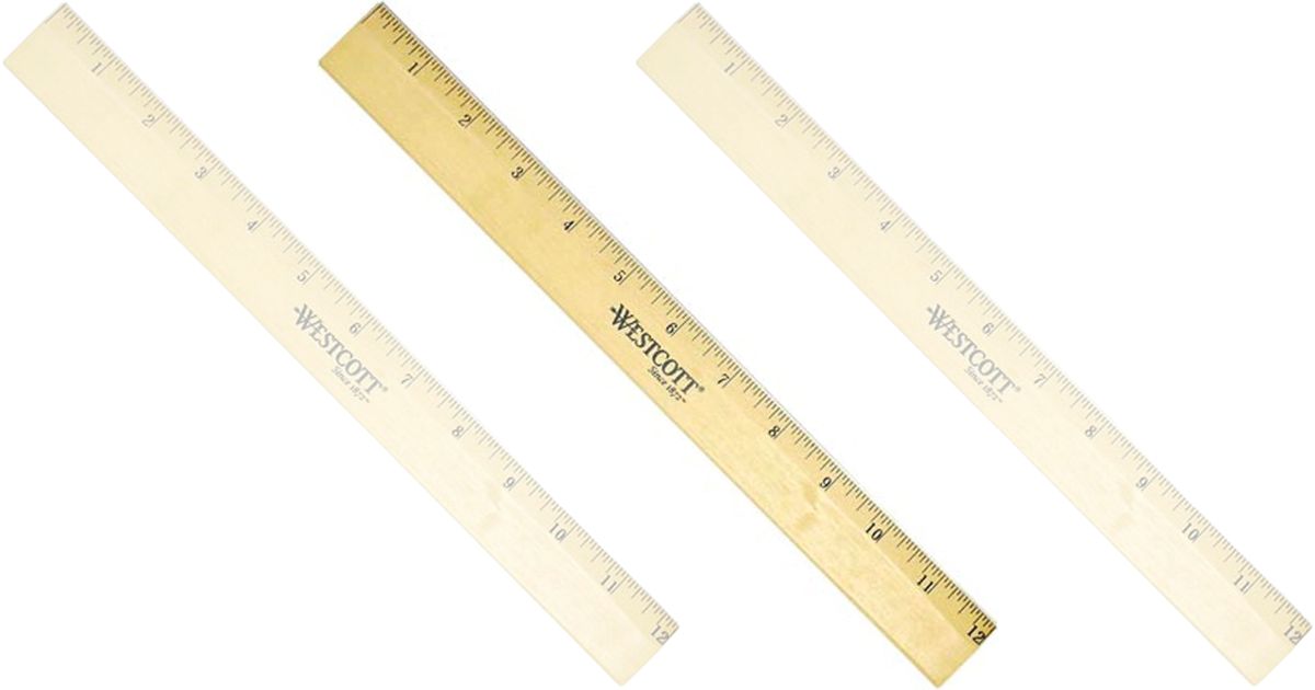 Westcott 12" Wood Ruler w/ Beveled Edge ONLY 50¢ on Amazon (Reg. $4 ...