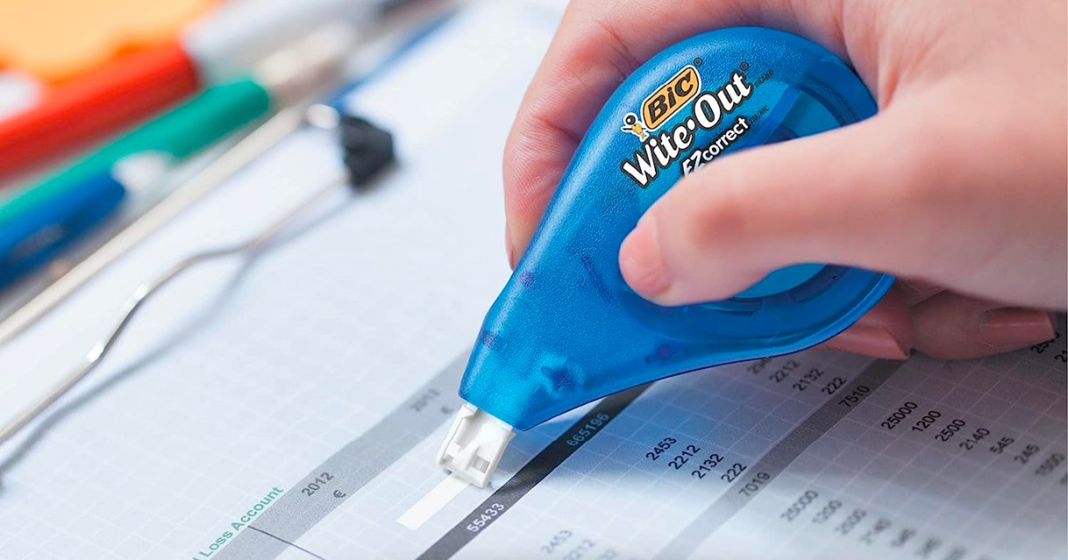 BIC White-Out Correction Tape 4-Pack Only $4.74 Shipped on Amazon ...