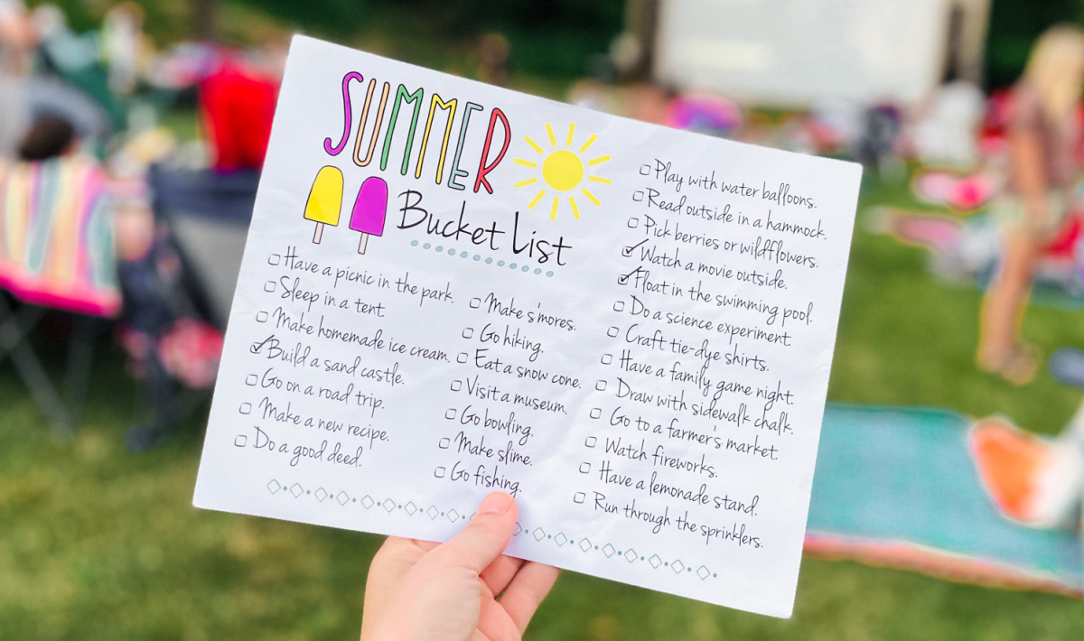 Print Our Summer Bucket List For Fun Activity Ideas (It's FREE!)