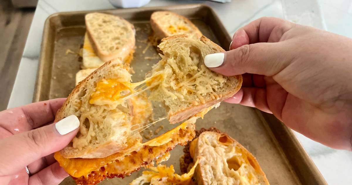 Make Sheet Pan Grilled Cheese in the Oven as a Time Saver!