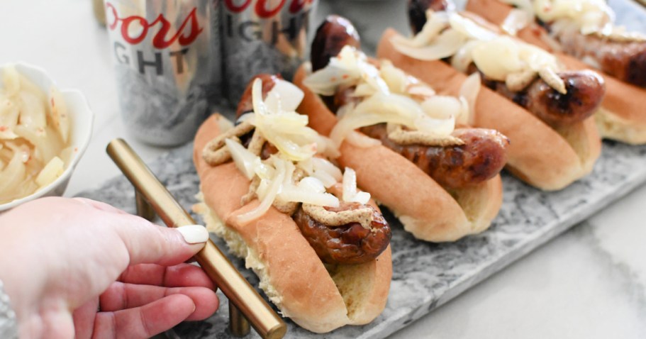 Serve Easy Grilled Beer Brats to Feed a Crowd for Cheap!