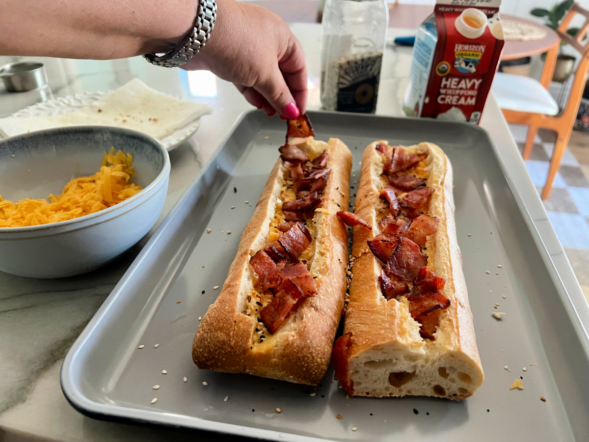 Make a Bacon Bread Egg Boat as an Easy Breakfast or Dinner!